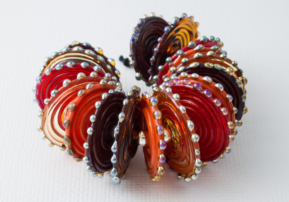 "Hot" Disc Lampwork Beads by Ciel Creations