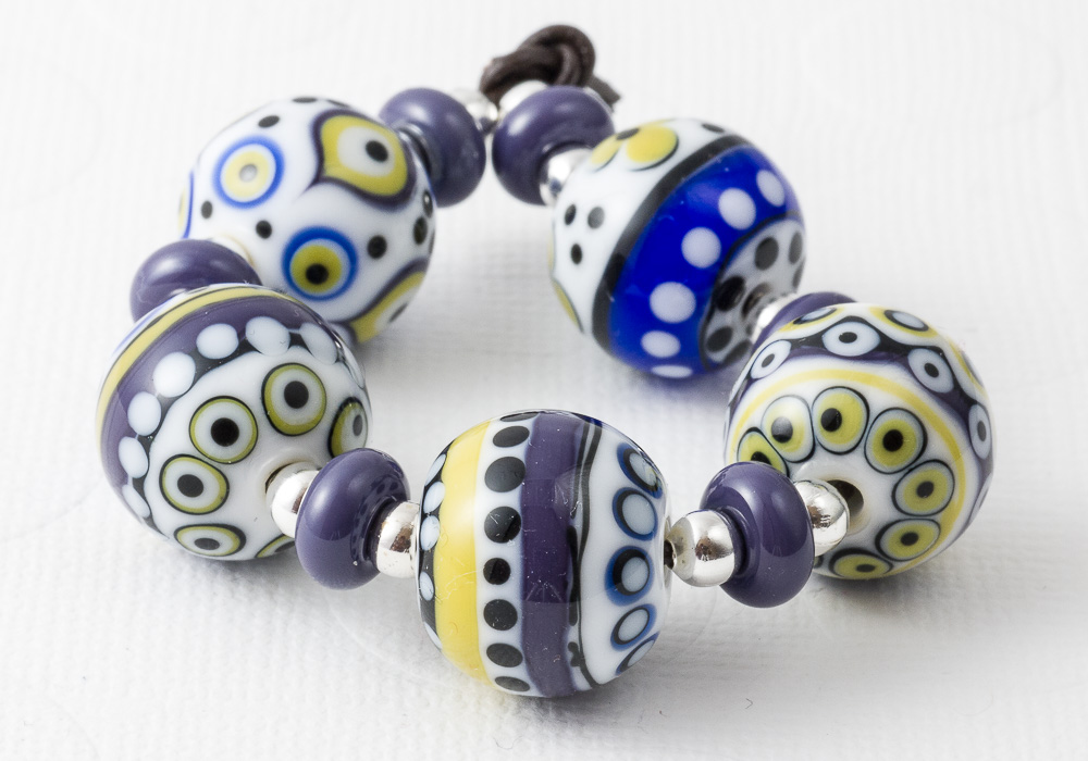 Graphics Lampwork Beads by Ciel Creations