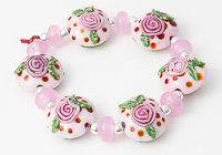 Rose Lampwork Bead Set by Ciel Creations